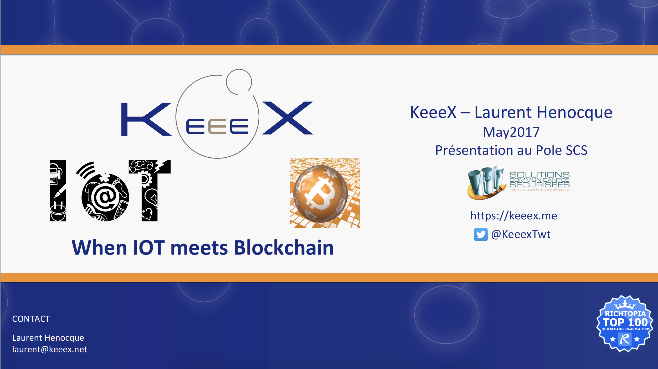 Plenary GT IoT & Connected Objects - SCS Cluster - KeeeX - Universal Probative Value